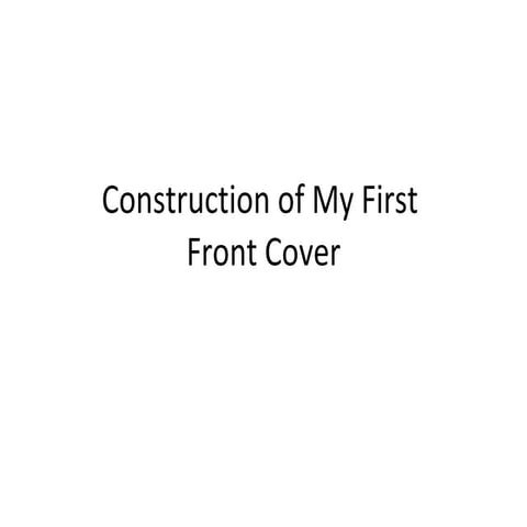 Front cover, DPS and contents page annotations | PPTX