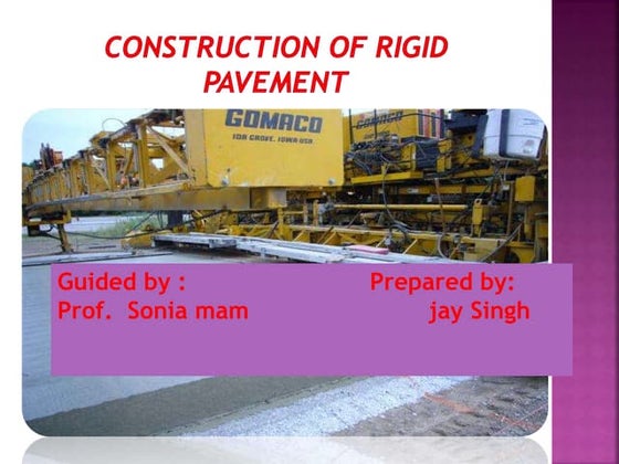 CONSTRUCTION OF CEMENT CONCRETE ROAD | PPTX | Civil Engineering Industry | Industries