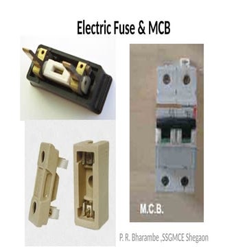 MODULE 6: ELECTRICAL INSTALLATIONS COMPONENTS OF LT SWITCHGEAR: SWITCH ...