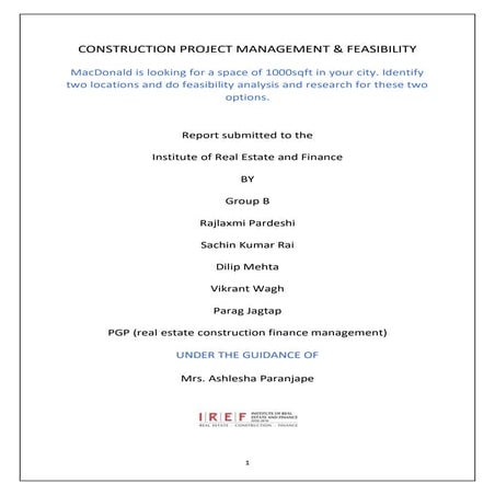 Construction Project Management Feasibility Pdf