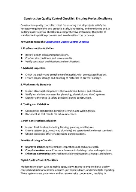 Construction Punch List Template with eAuditor Audits & Inspections | PDF