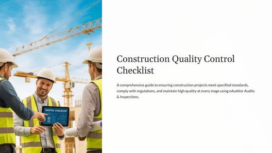 Construction Punch List Template with eAuditor Audits & Inspections | PDF