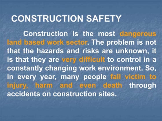 Safety in construction | PPT