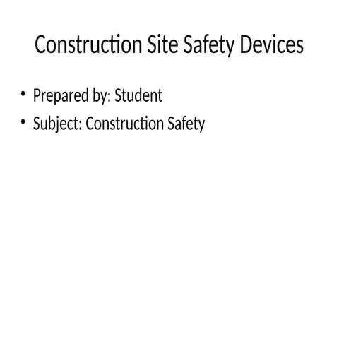 Comprehensive Guide to Construction Site Safety Devices and Equipment ...