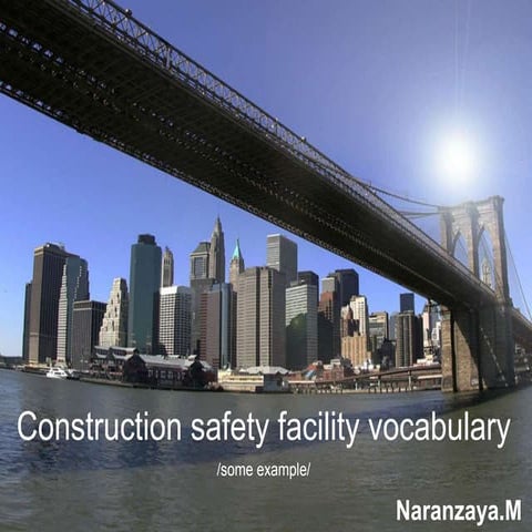 Construction safety facility vocabulary | PPTX