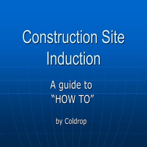 Construction site induction | PPT