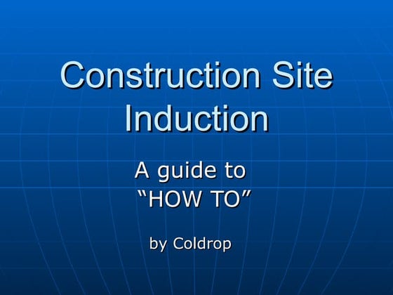 Construction site induction | PPT