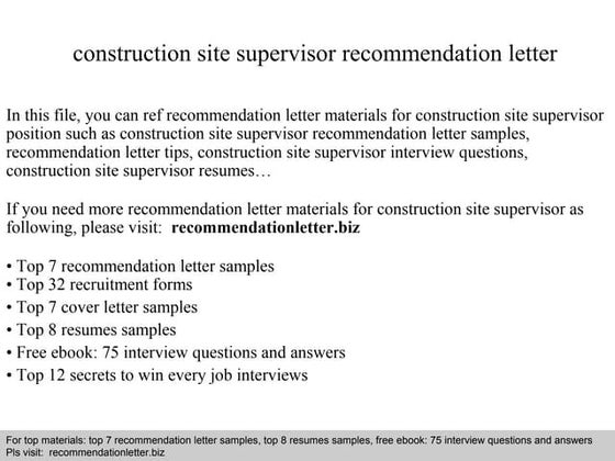 Real estate developer recommendation letter | PPT