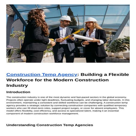 Construction Temp Agency.pdf for employers | PDF