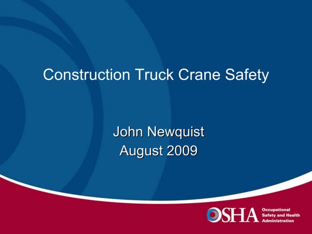 Crane Safety Training Presentation | PPTX