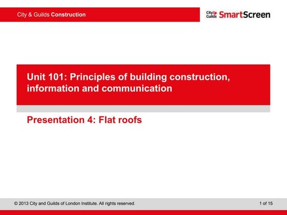 101 Level 1 Principles of building construction, information and ...
