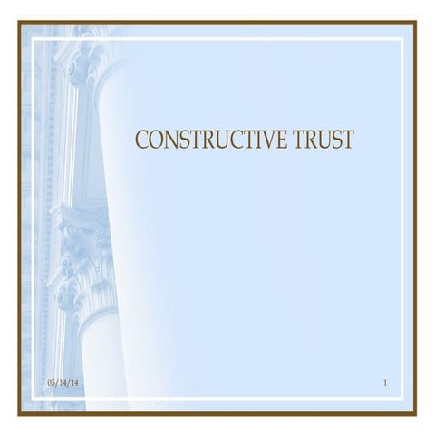Constructive Trusts | PPT
