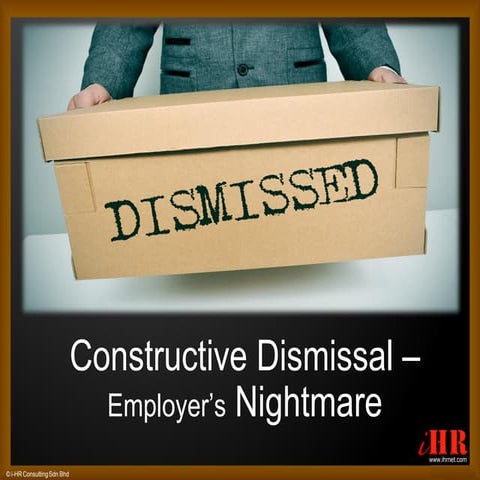 LECTURE NOTES CONSTRUCTIVE DISMISSAL.ppt