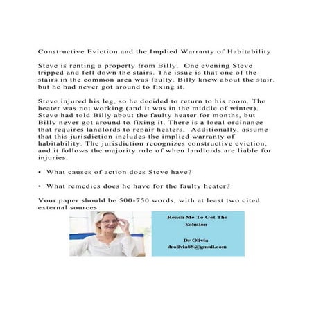 Constructive Eviction and the Implied Warranty of Habitability.docx