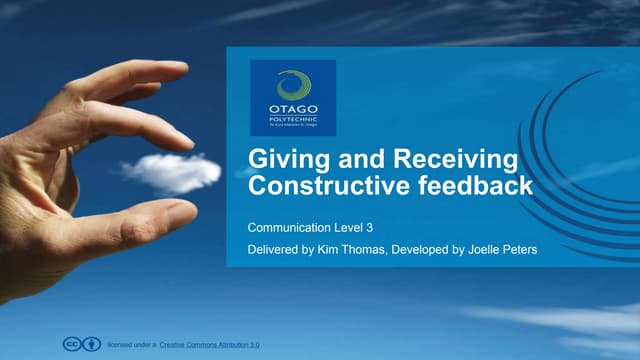 Giving and receiving feedback | PPTX