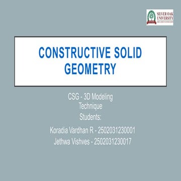 Constructive Solid Geometry.pptx girl DJ DJ | PPTX