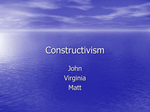Constructivism | PPT