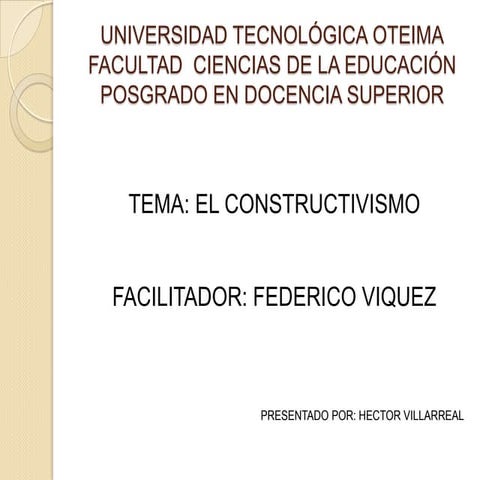 El constructivismo | PPTX