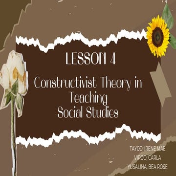 CONSTRUCTIVIST Theory Lesson 4 Socialstud | PDF