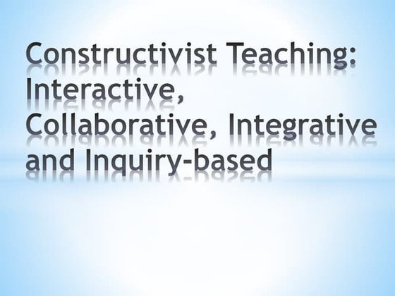INTEGRATED TEACHING AND LEARNING APPROACHES | PDF