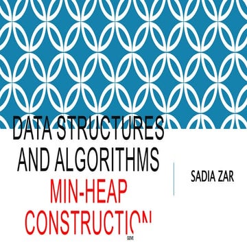 Construct min heap from the given sequence | PPTX