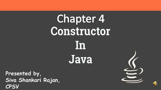 Constructor In Java Ppt