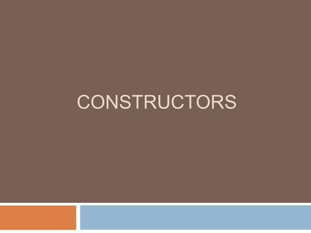 Object Oriented Programming Constructorspptx 1899