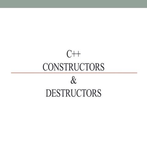 C Constructorsdestructors Operator Overloading And Type Conversion Ppt