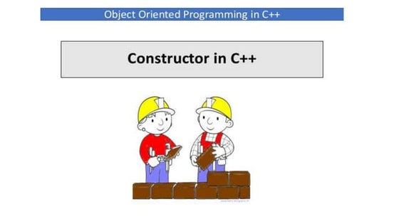 Constructors and destructors in C++ | PPT