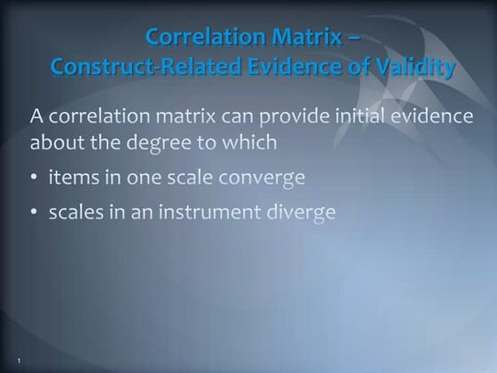 Construct validity factor analysis | PPT