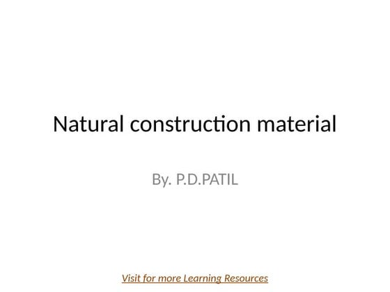 NATURAL AND MAN MADE MATERIALS | PPTX | Woodworking | Arts and Crafts