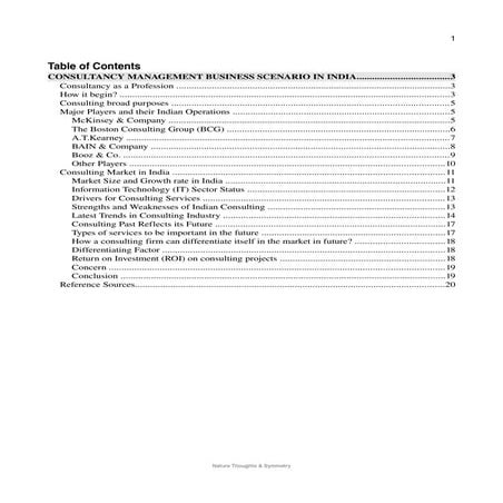 Consultancy management business scenario in India | PDF