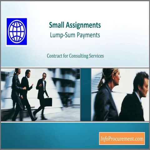 Consultant contract for small assignments – lump sum payments | PPTX