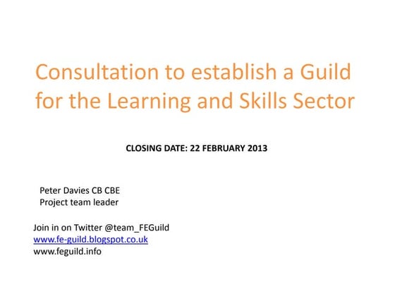 Consultation presentation (key points) | PPT