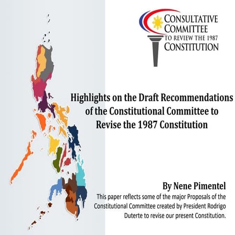 Consultative committee on federalism by nene pimentel | PDF
