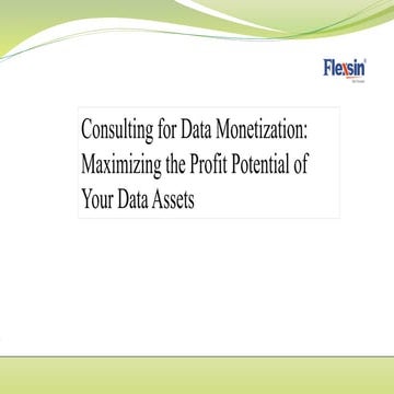 Consulting for Data Monetization Maximizing the Profit Potential of ...
