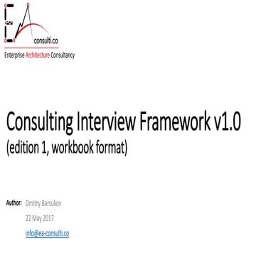 Consulting interview framework v1.0 | PPTX | Business | Business and ...