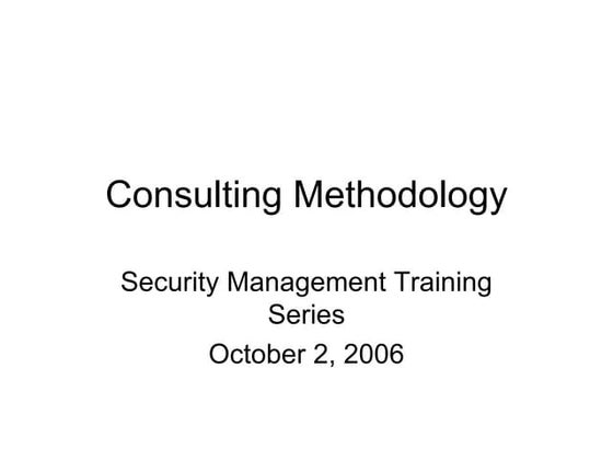 Our Consulting Methodology | PPT