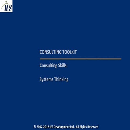 Consulting toolkit systems thinking | PPTX | Business | Business and ...