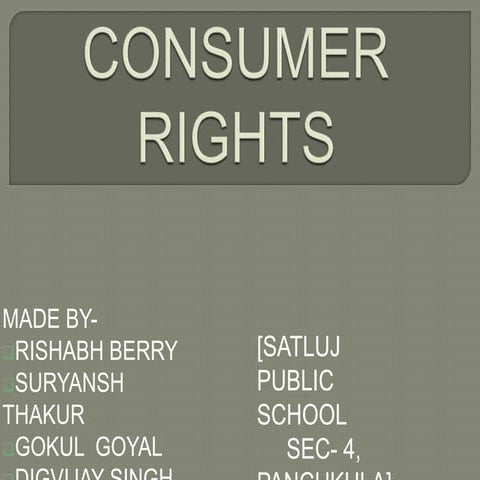 Consumer RIGHTS | PPTX