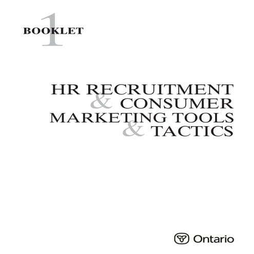 Consumer And Recruitment Marketing Final Booklet(2) | PDF