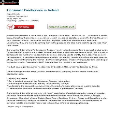 Consumer Foodservice in Ireland | PDF