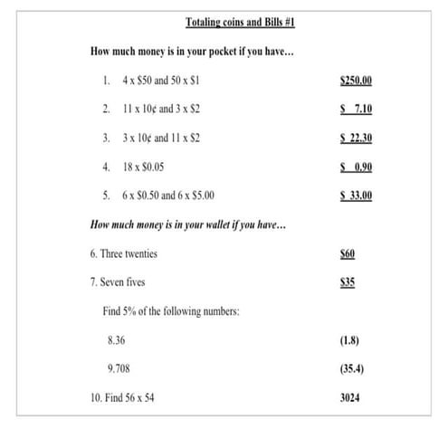 Consumer Math Slides September 18, 2007 | PDF