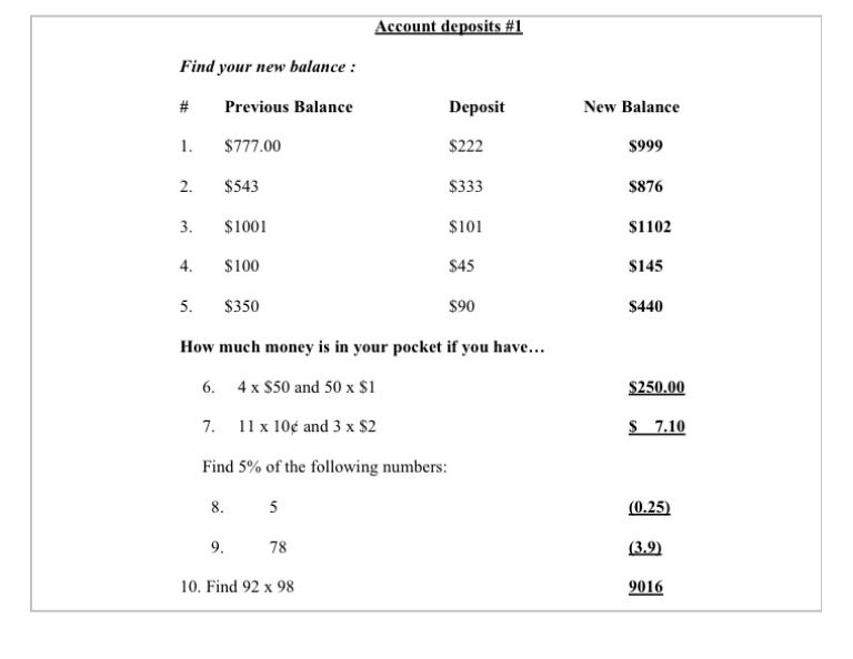 Consumer Math Slides September 24, 2007