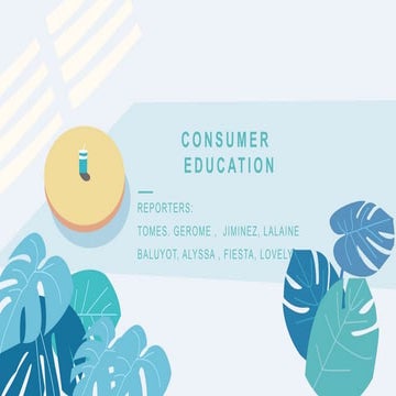 consumer-ppt.pptx....................... | PPT