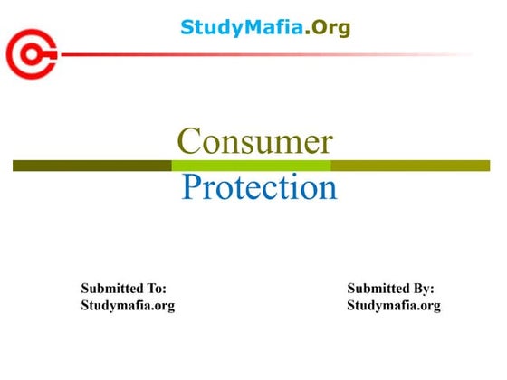 Consumer protection act | PPTX