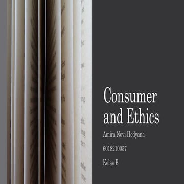 Consumer and ethics | PPTX