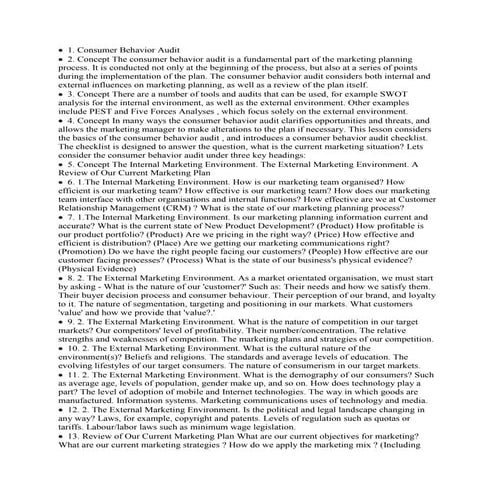 Consumer audit | DOCX