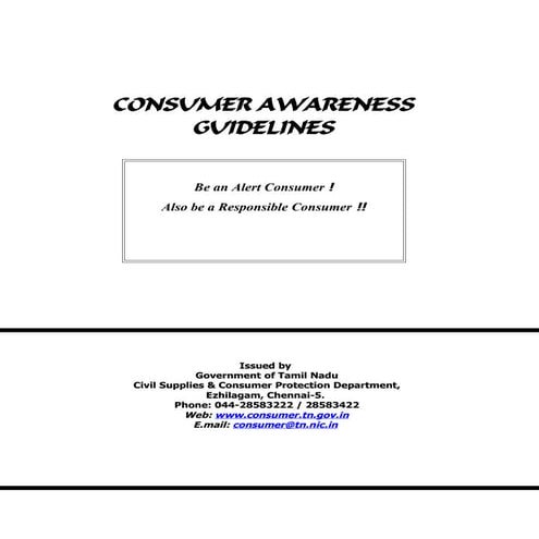 Consumer awareness pamphlet | PDF