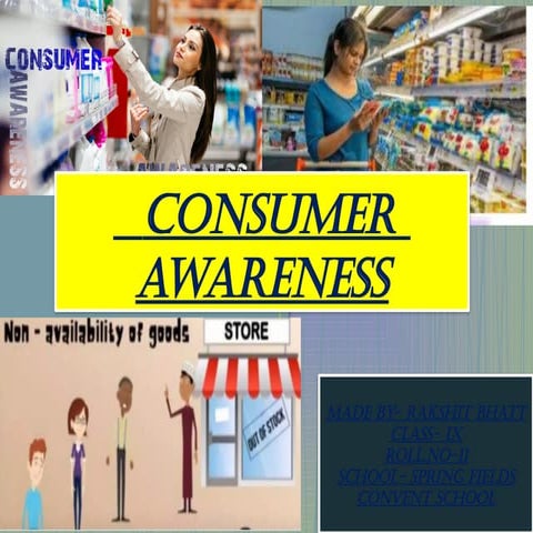 Consumer awerness ppt for your school or collage assignment. | PPTX